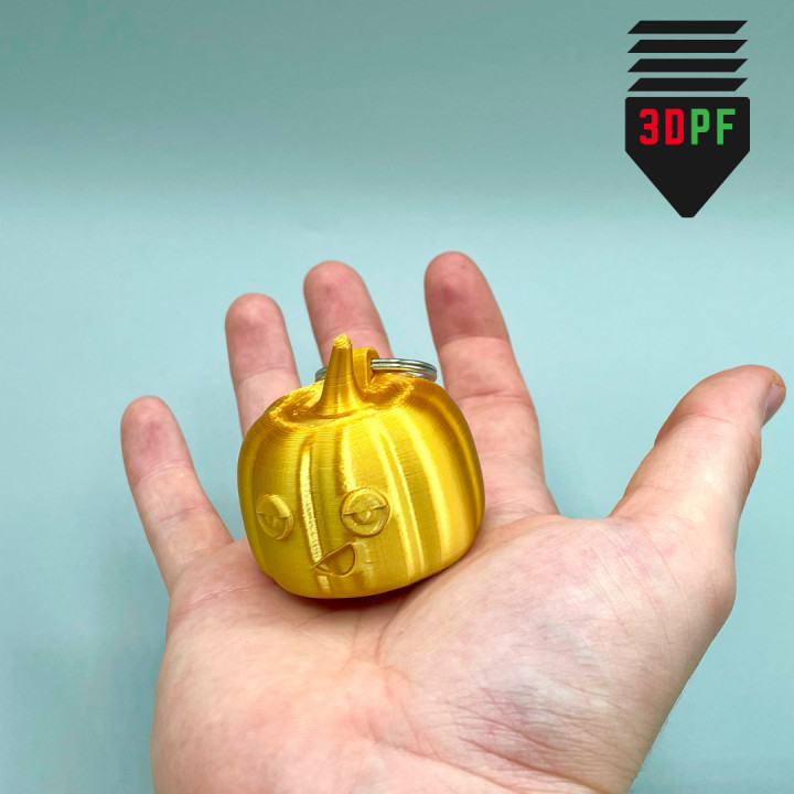 3D Printable Pumpkin Buddy Keychain by MysticMesh3D