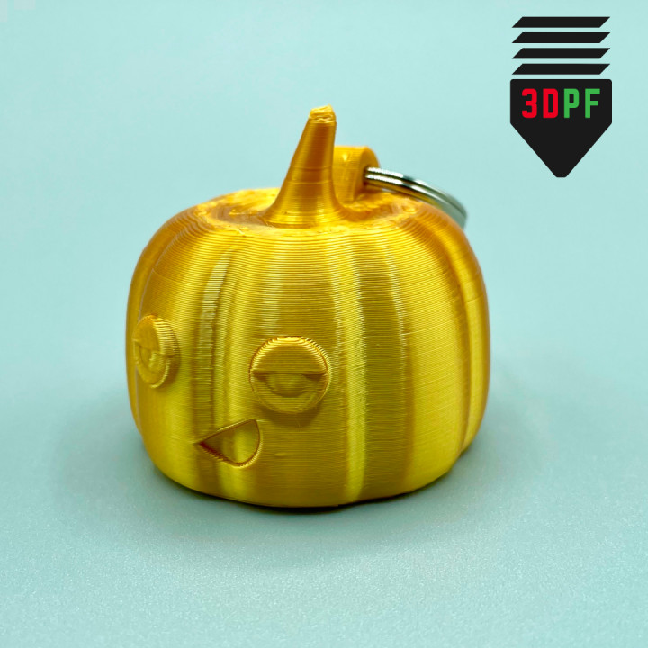 3D Printable Pumpkin Buddy Keychain by MysticMesh3D