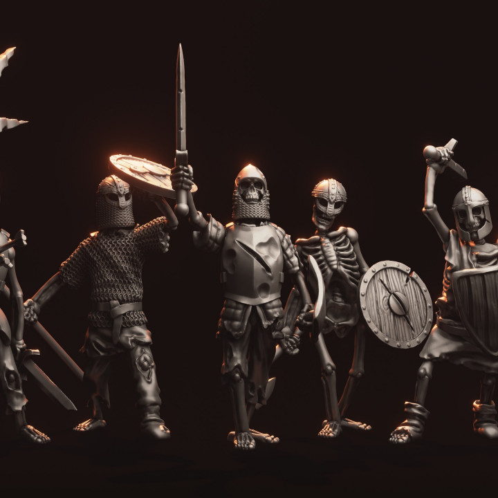 3D Printable Skeleton Warriors by SabertoothCollectibles