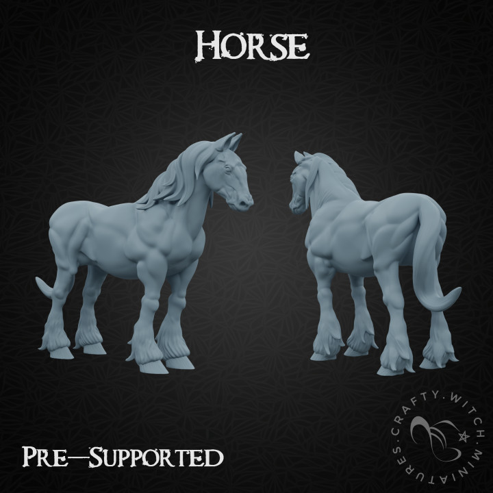 3D Printable Horse by Crafty Witch Miniatures