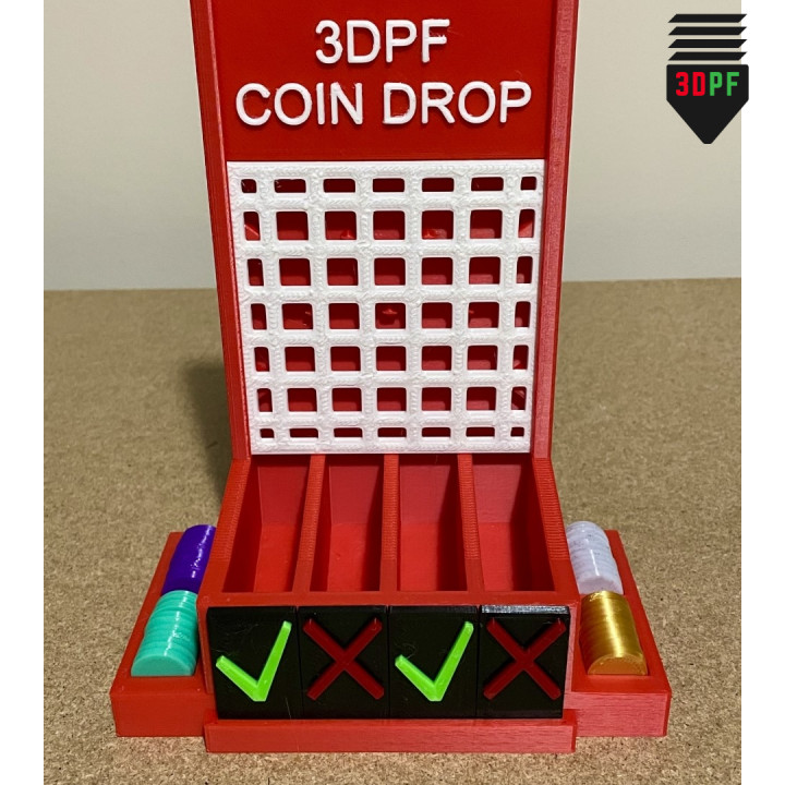 3D Printable Coin Drop Game by MysticMesh3D