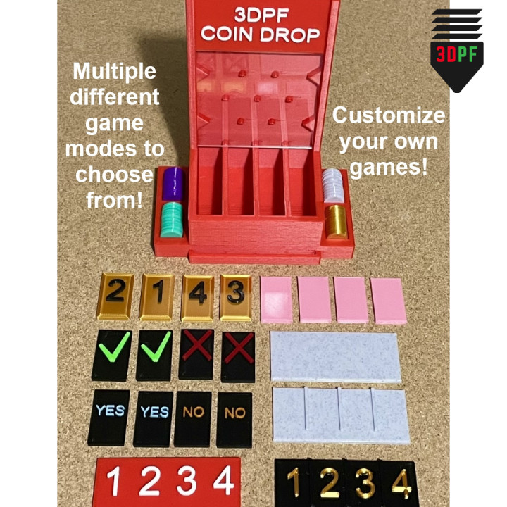 3D Printable Coin Drop Game by MysticMesh3D