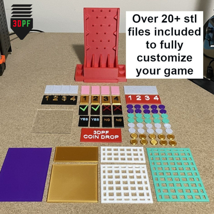 3D Printable Coin Drop Game by MysticMesh3D