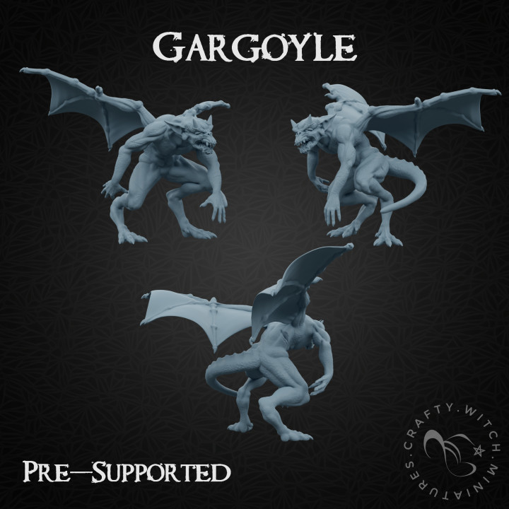 3D Printable Gargoyle by Crafty Witch Miniatures