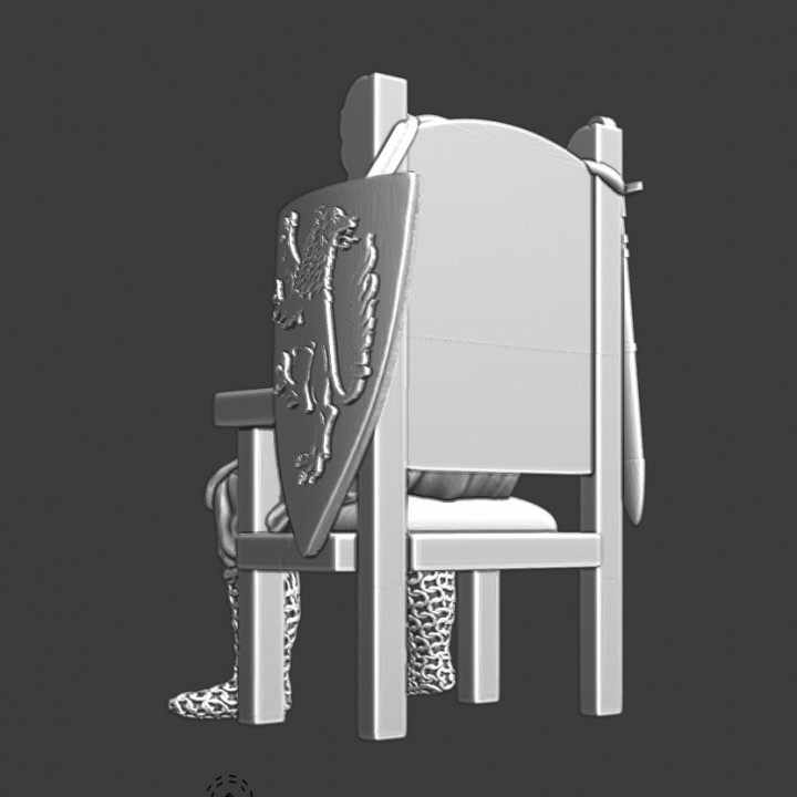 3D Printable Old medieval knight sitting and drinking by Northern ...