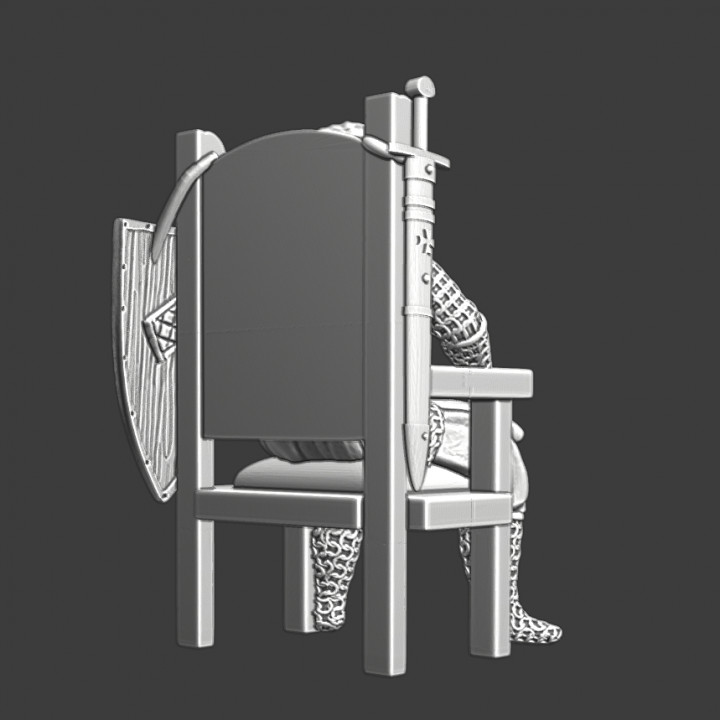 3D Printable Old medieval knight sitting and drinking by Northern ...