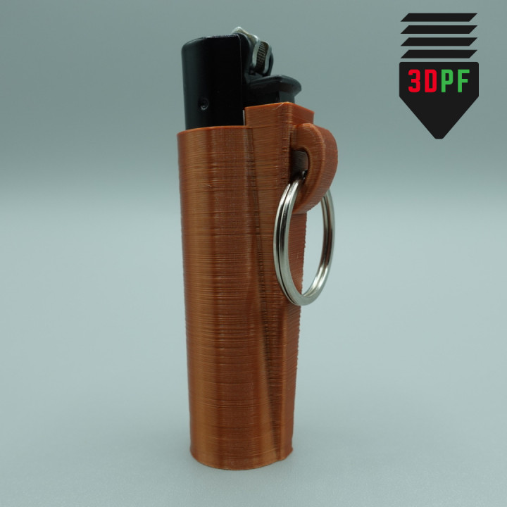 3D Printable Clipper Lighter Case Keychain by MysticMesh3D