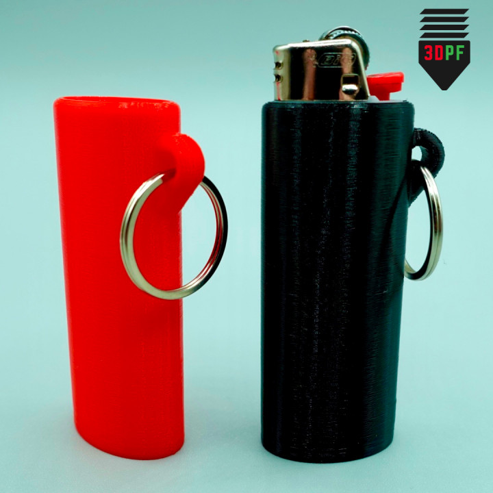 3D Printable Bic Classic Lighter Keychain Case by MysticMesh3D