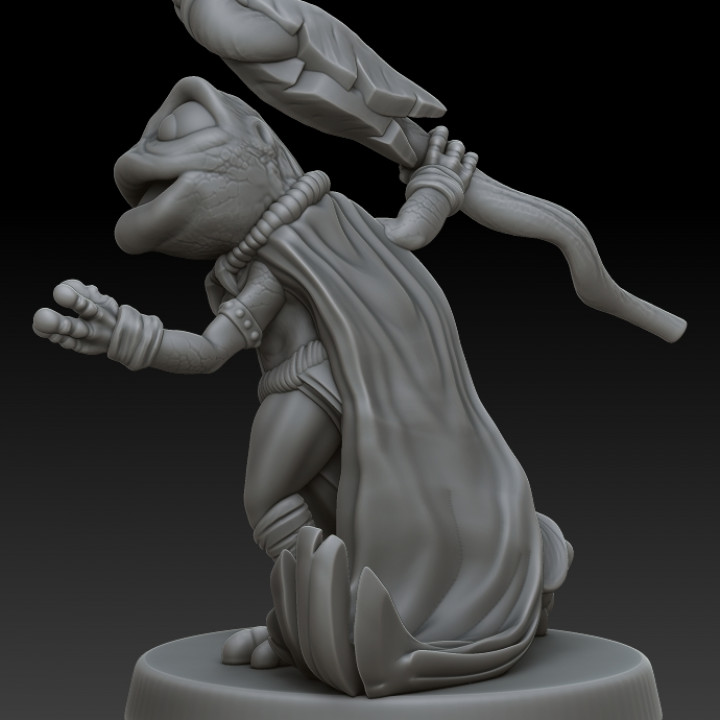 3D Printable Bullywug Female Caster by Wundervale Games