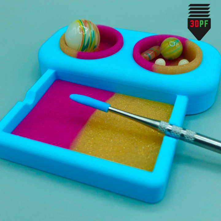 3D Printable Dab Pad Mini by MysticMesh3D