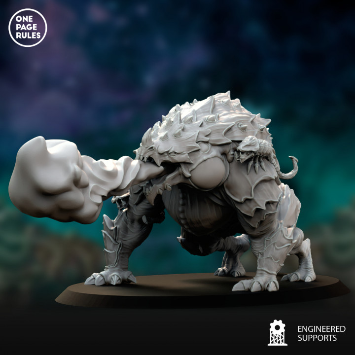 3D Printable Flamer Beast - Alien Hives by One Page Rules