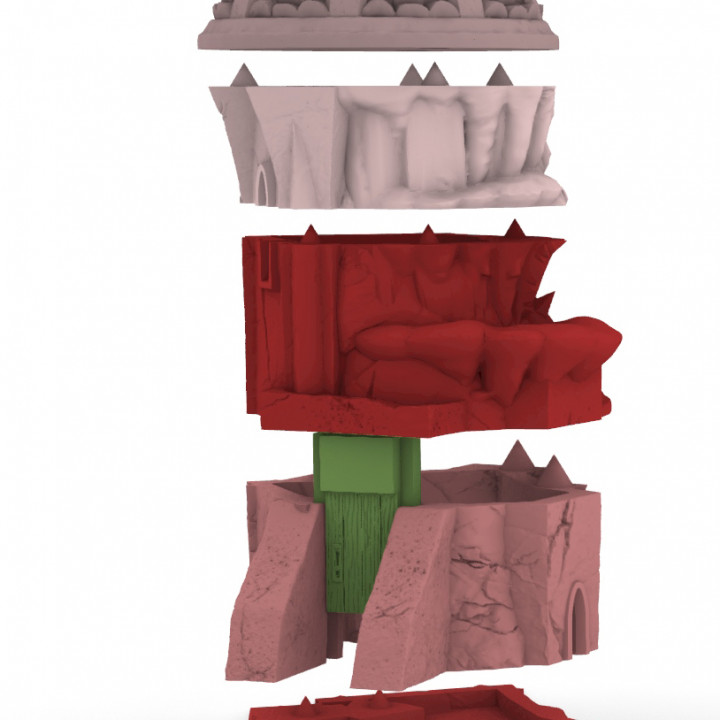 3D Printable Drow House 1 and Ruin by GameScape3D