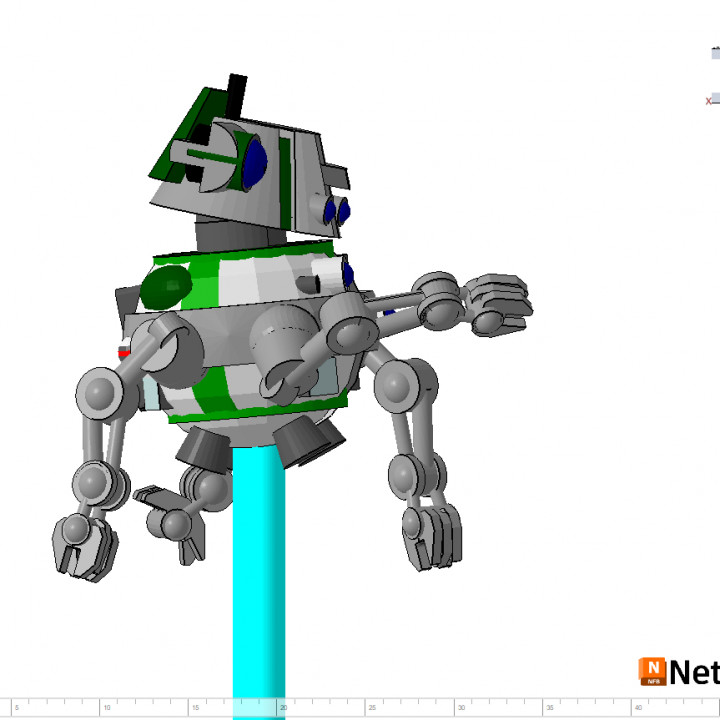 3D Printable Ship Repair bot MR00ZZ by Midnight Sky Games