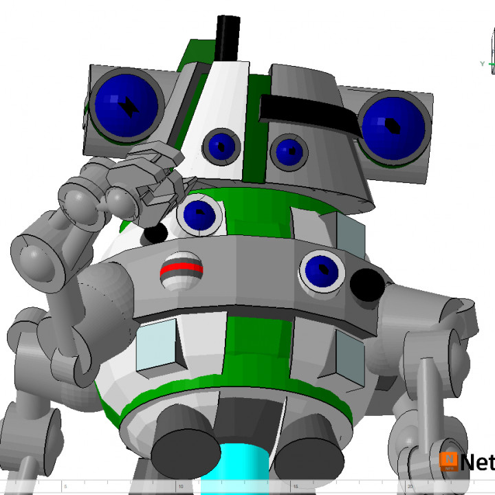 3D Printable Ship Repair bot MR00ZZ by Midnight Sky Games