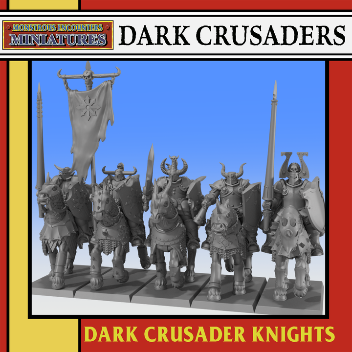 3D Printable DARK CRUSADERS: Dark Knights by Monstrous Encounters