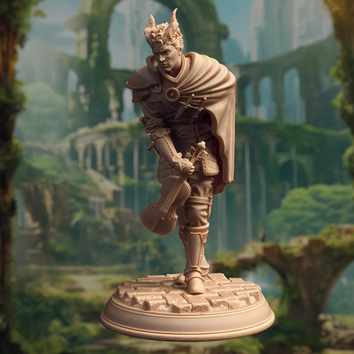 3D Printable Tiefling Bard Fighter - Eramis by DM Stash