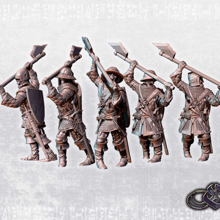 3D Printable Revived Halberdiers_Nájera by Ezipion Digital Store