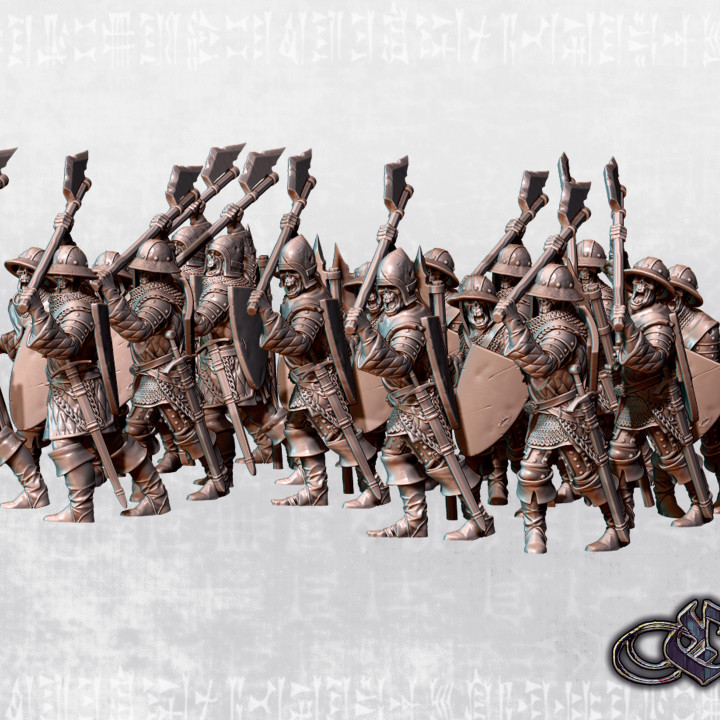 3D Printable Revived Halberdiers_Nájera by Ezipion Digital Store