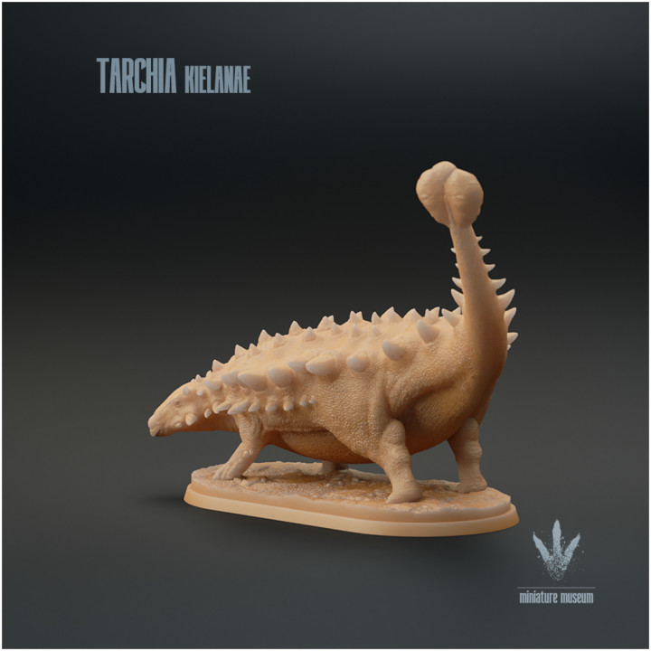 3D Printable Tarchia kielanae : Defensive Posture by Miniature Museum