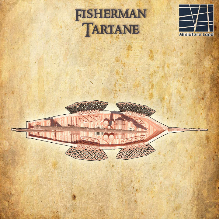 3D Printable Fisherman Tartane - Tabletop Terrain - 28 MM by MiniatureLand