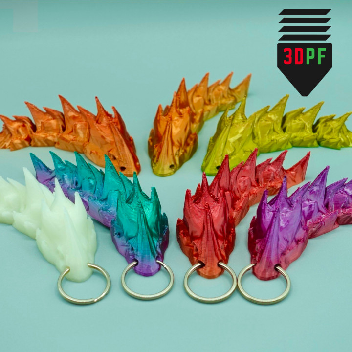 3D Printable Baby Sea Serpent Keychain by MysticMesh3D