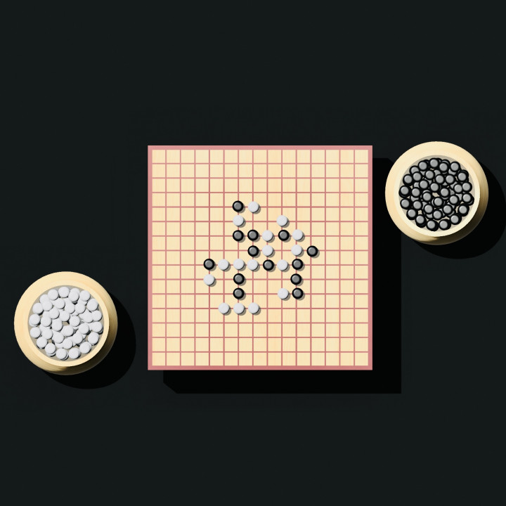 3D Printable Gomoku - Board Game by Lazy Bear