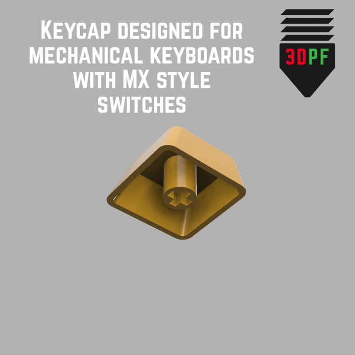 3D Printable Blank Keycap (Mechanical Keyboard) by MysticMesh3D 3D Printable Blank Keycap (Mechanical Keyboard) by MysticMesh3D