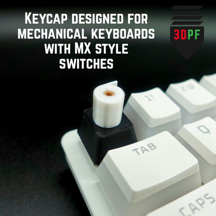 3D Printable Toilet Paper Keycap (Mechanical Keyboard) by MysticMesh3D