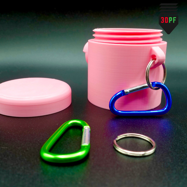 3D Printable Stash Container Keychain (Chill Buddy) by MysticMesh3D