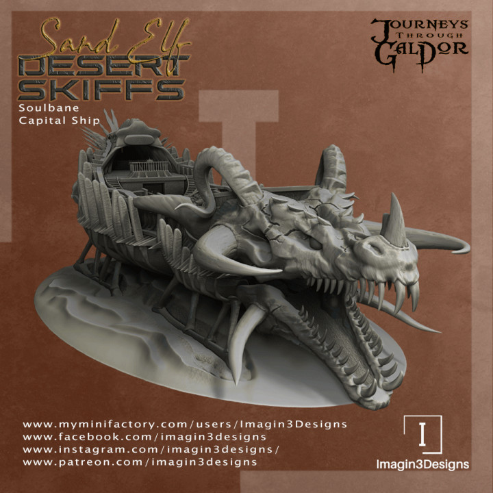 3D Printable Soulbane - The Dune Splitter Capital Ship by Imagin3Designs