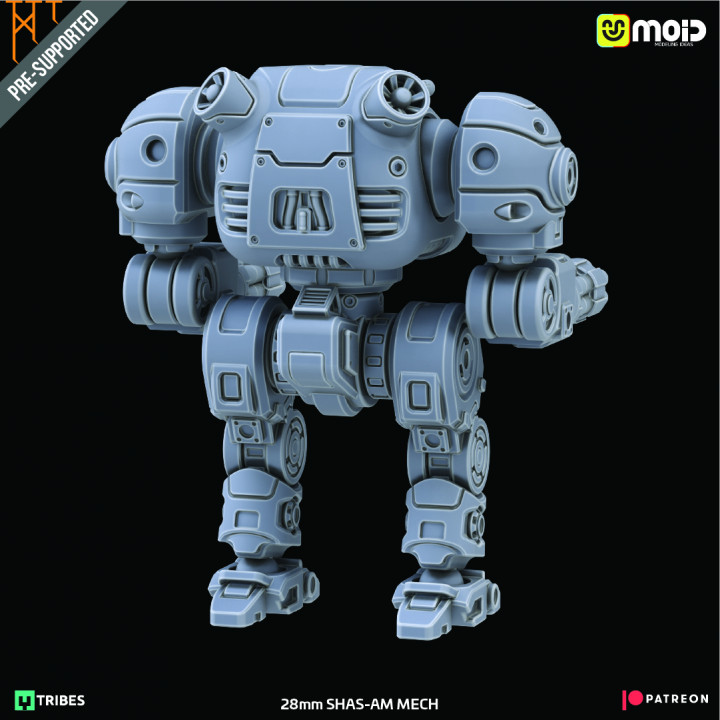 3D Printable SHAS-AM MECH Super Heavy Armored Support Assault Mech ...