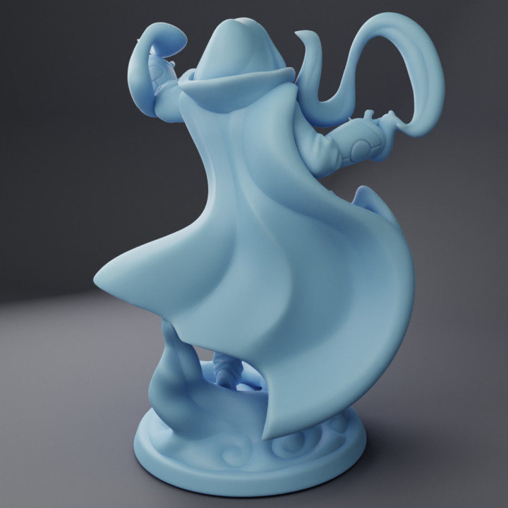 3D Printable L, the Blue Wizard by Twin Goddess Miniatures