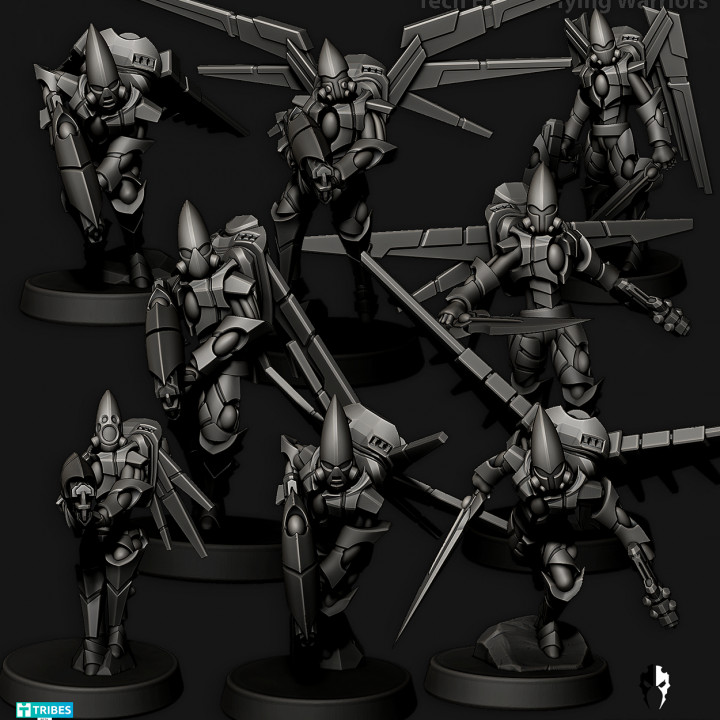 3D Printable Tech Elves - Flying divisions by Edge Miniatures