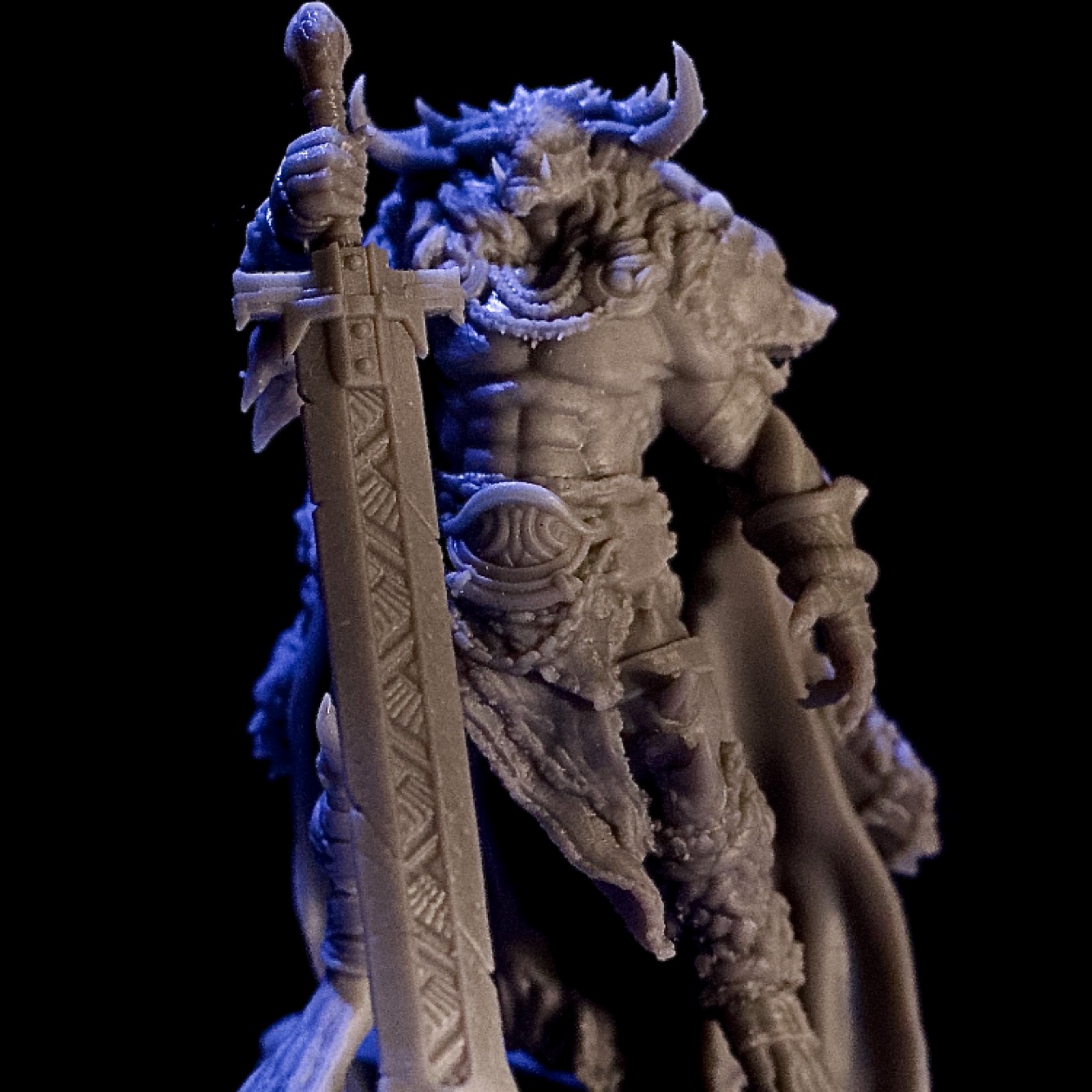 3D Printable The Tanarukk, Half-Orc Demon by The Major Arcana