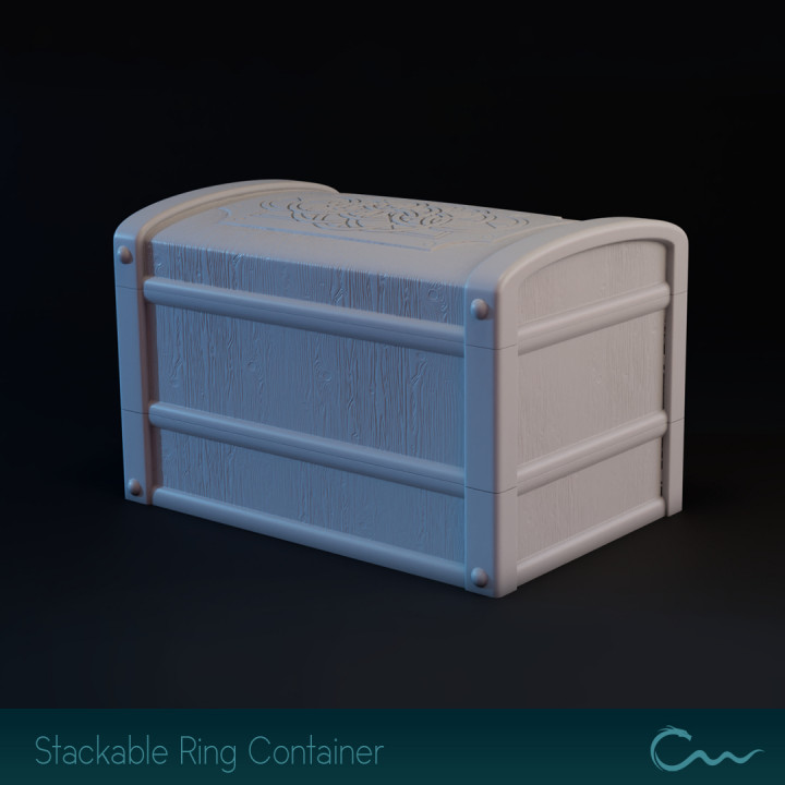 3D Printable Stackable Ring Container by The Cape Wyrm