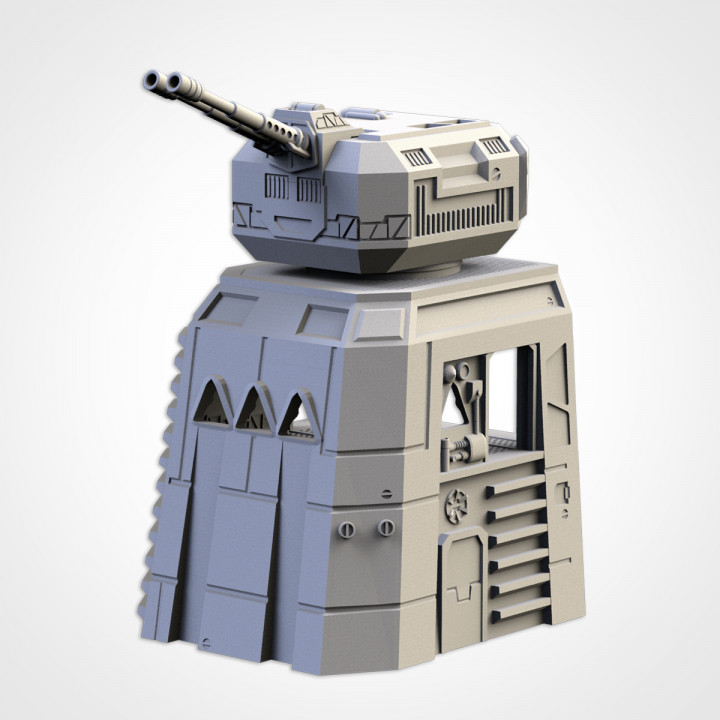 3D Printable MODULAR DEFENSE TURRETS by Txarli Factory