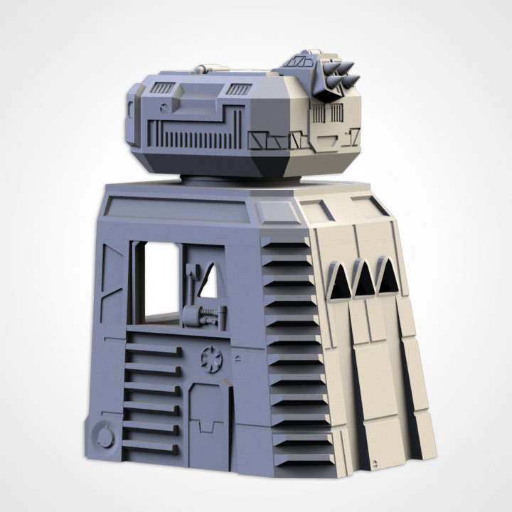 3D Printable MODULAR DEFENSE TURRETS by Txarli Factory