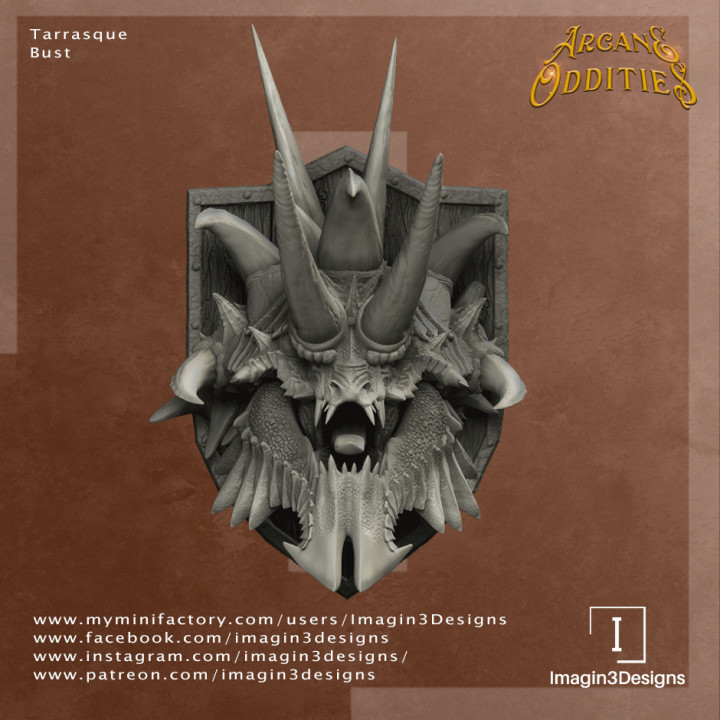 3D Printable Tarrasque Bust by Imagin3Designs