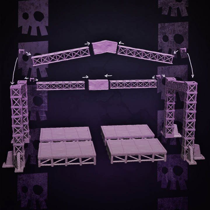 3D Printable MrModulork's Rock Stage Terrain by MrModulork