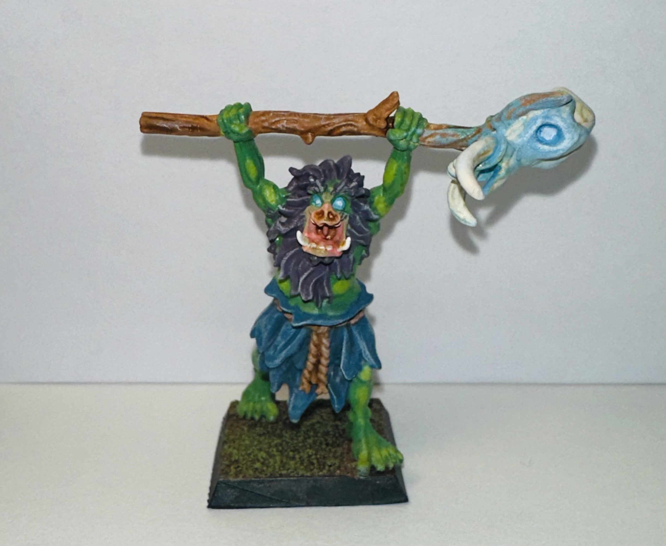 3D Printable Pig-Faced Orc Shaman by Warp Miniatures