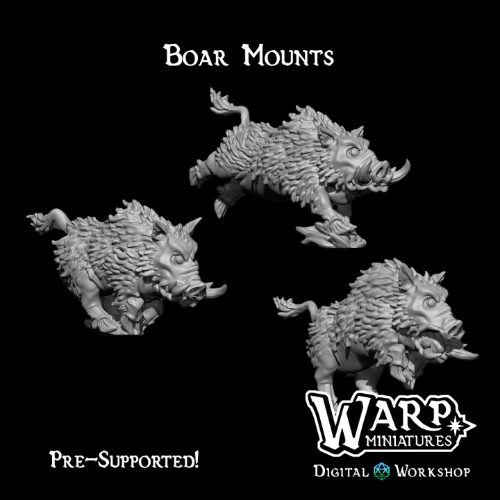 3D Printable Pig-Faced Orc Bundle by Warp Miniatures