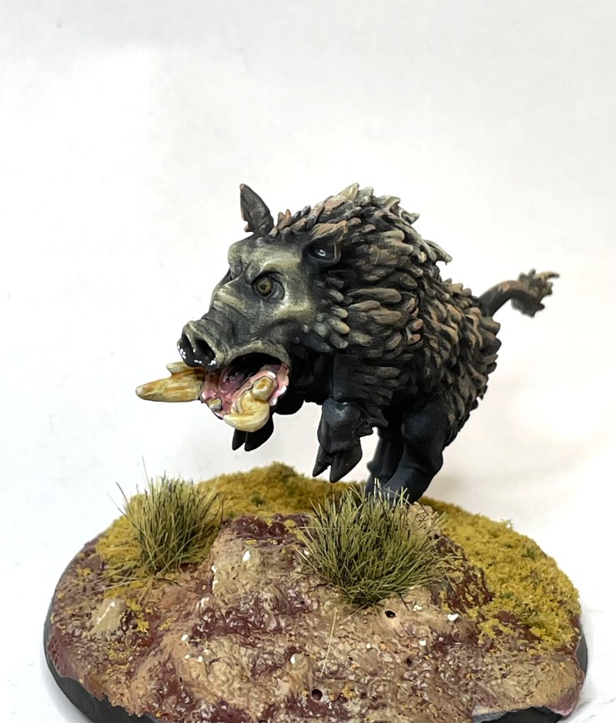 3D Printable Boar Mounts by Warp Miniatures