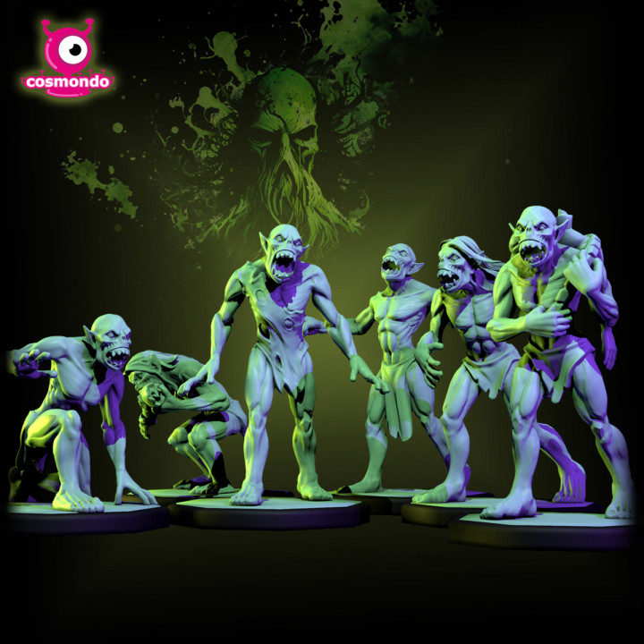 3D Printable The Ghoules - 6 Cemetery Marauders by cosmondo