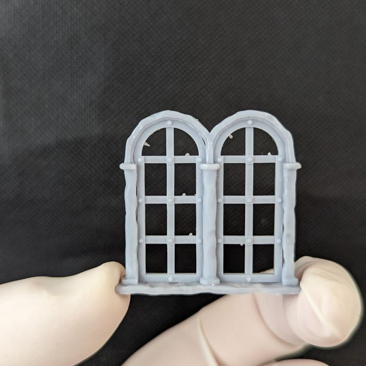 3D Printable Romanic Windows Set by Korhyl Miniatures