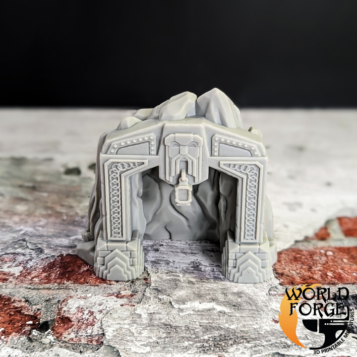 3D Printable Mine Entrance by World Forge Miniatures