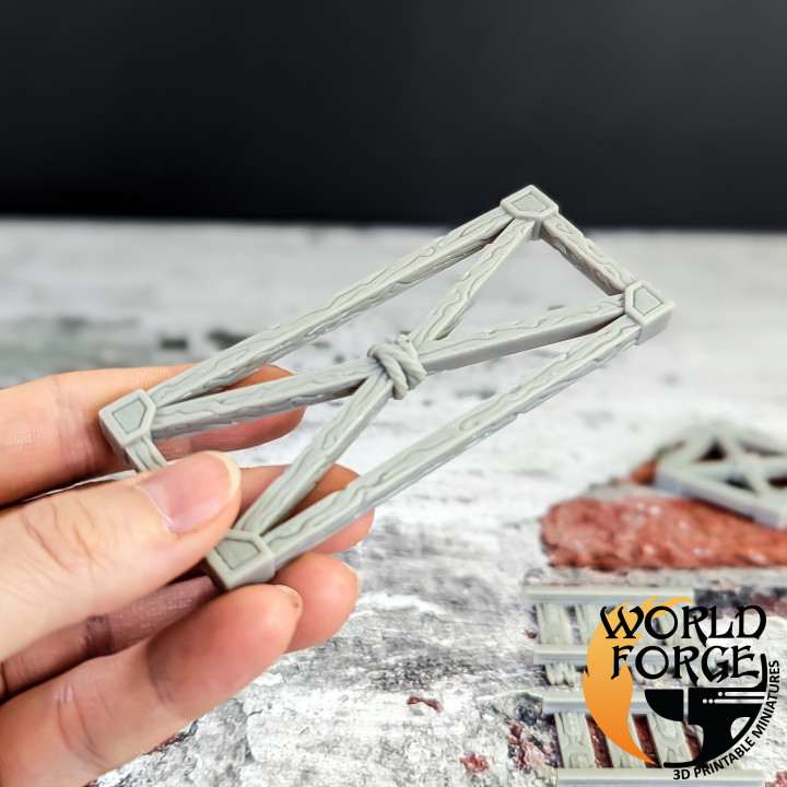 3D Printable Mine Scaffolding by World Forge Miniatures
