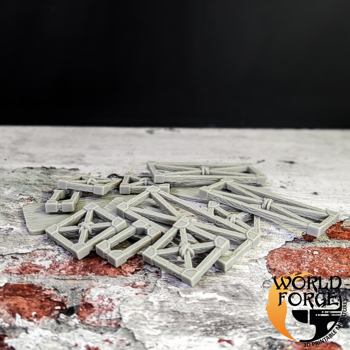 3D Printable Mine Scaffolding by World Forge Miniatures