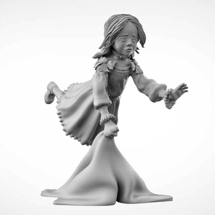 3D Printable Victorian Ghost Child by Gametee 3d Miniatures