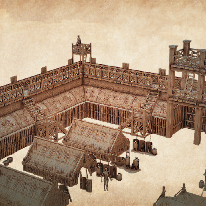 3D Printable Roman Fortification by Key Capas