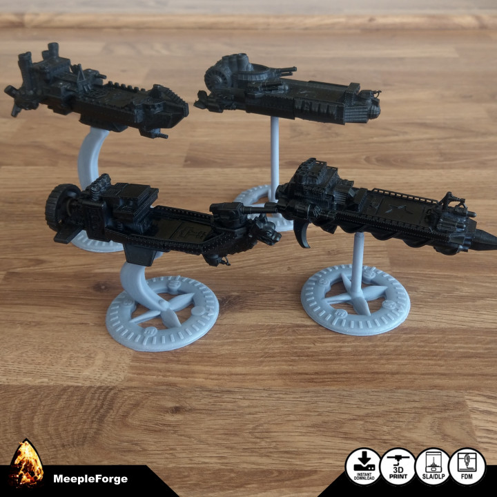 3D Printable Scythe Airship Flight Stand by Andy at MeepleForge